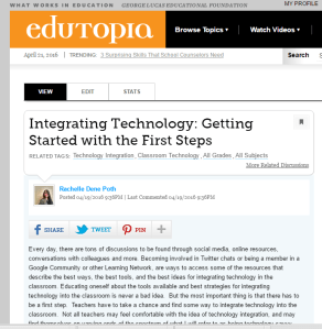 Integrating Technology: Edutopia discussion | Learning as I go ...